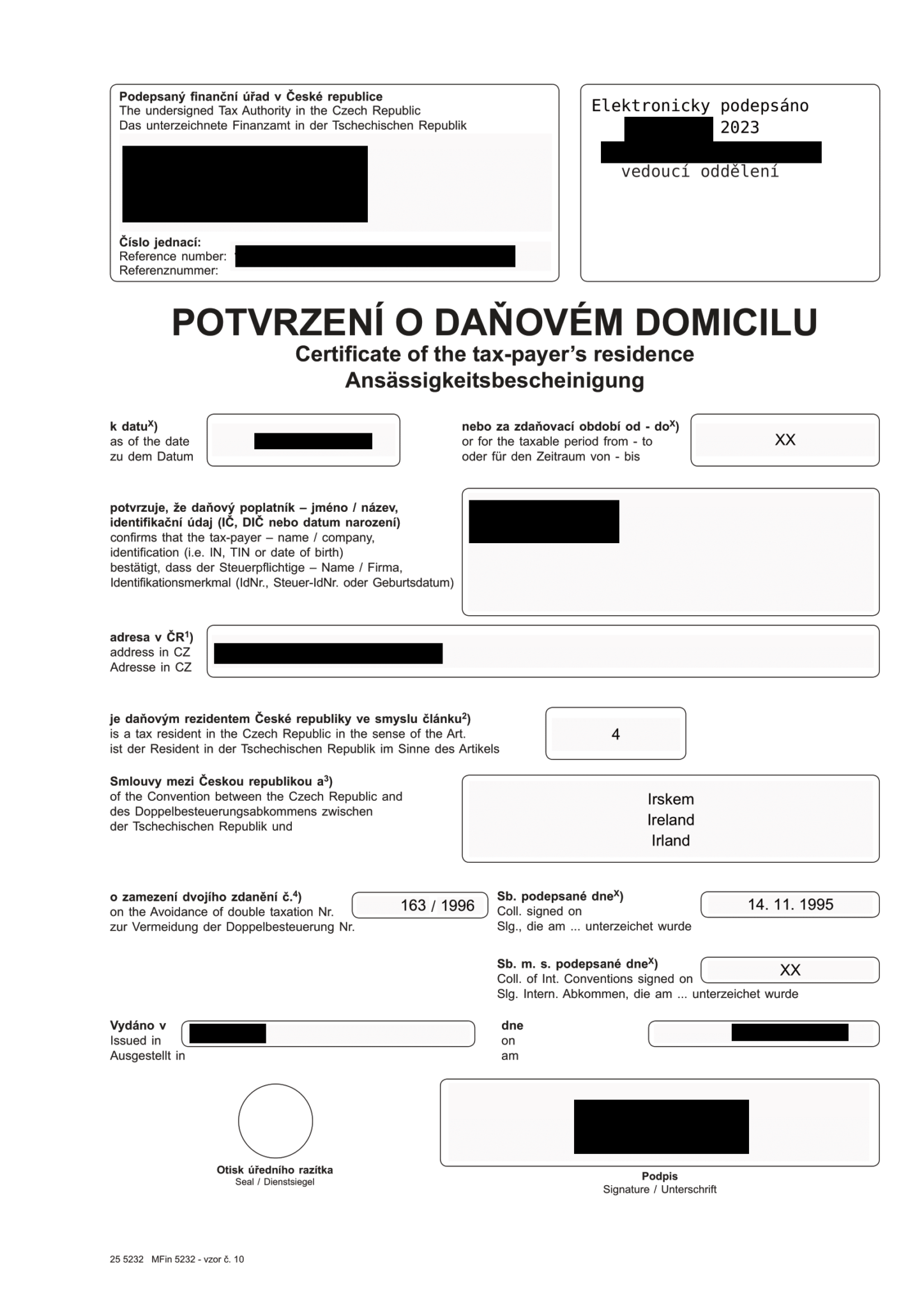 Jak získat potvrzení o daňovém domicilu – Zdravé miminko